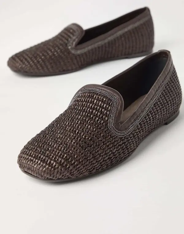 Brunello Cucinelli Interwoven Design Slippers