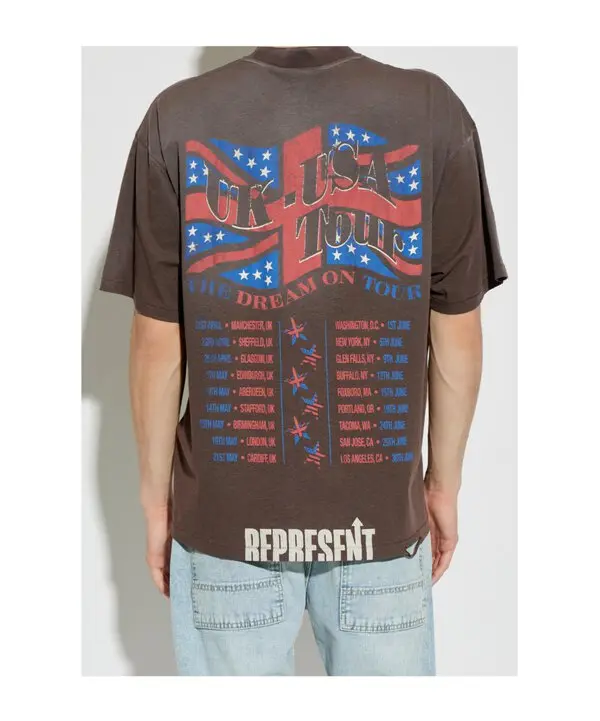 REPRESENT Dream On Tour Graphic T-shirt - Brown