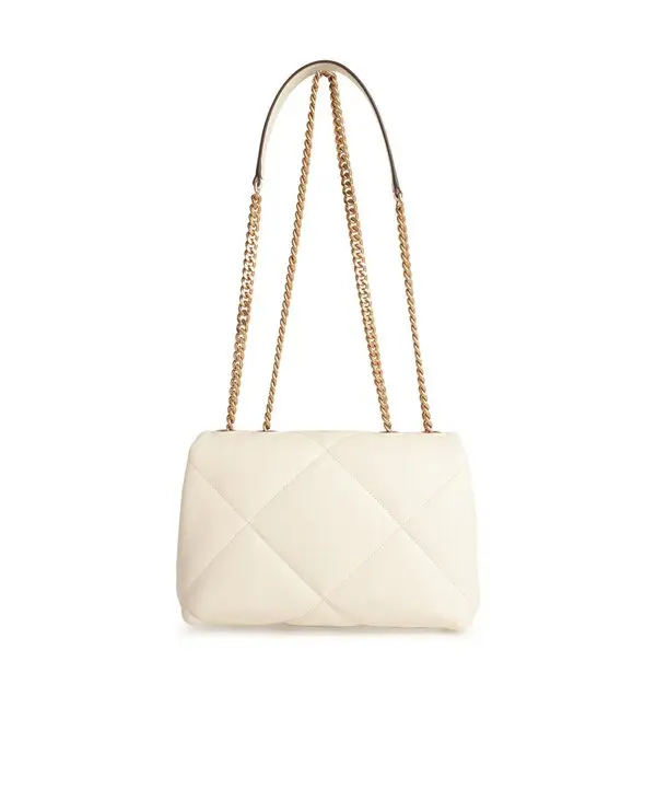Tory Burch Small Kira Diamond Quilt Convertible Shoulder Bag - Nude