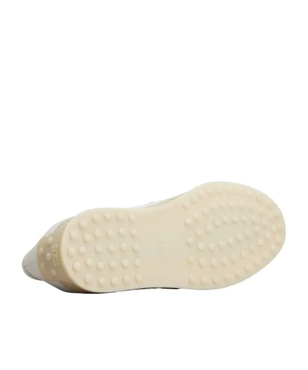 TOD'S Slipper Loafers With Raffia Trim - White