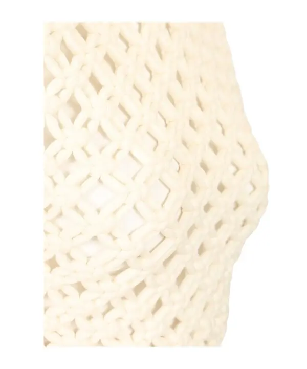 Alaïa Hand-knotted Crewneck Sleeveless Top - White