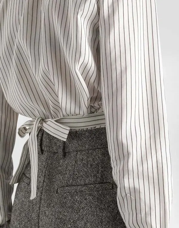 Dolce & Gabbana Pinstriped Shirt With Classic Collar
