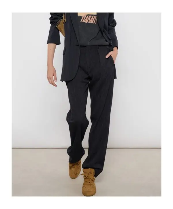 Isabel Marant Étoile High-waisted Pinstriped Tailored Trousers