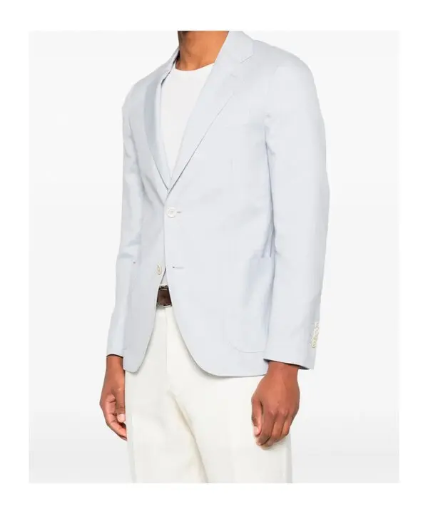 LARDINI Patch-pocket Jacket - Blue
