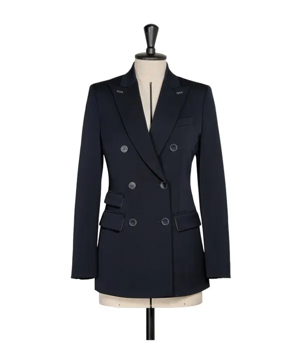 Max Mara Double-breasted Blazer With Notched Lapel - Ultramarine Blue