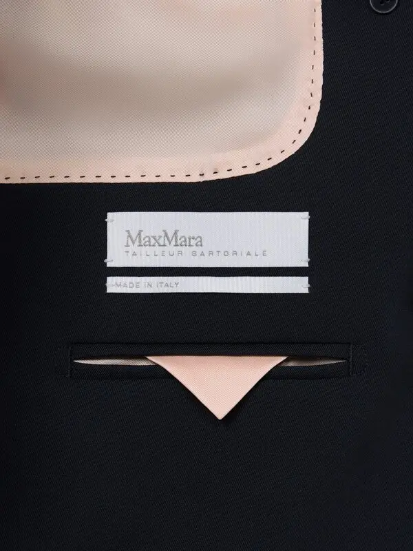 Max Mara Double-breasted Blazer With Notched Lapel - Ultramarine Blue