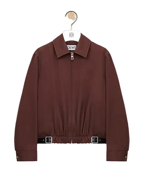 Loewe Gathered Front Belted Jacket - Coffee