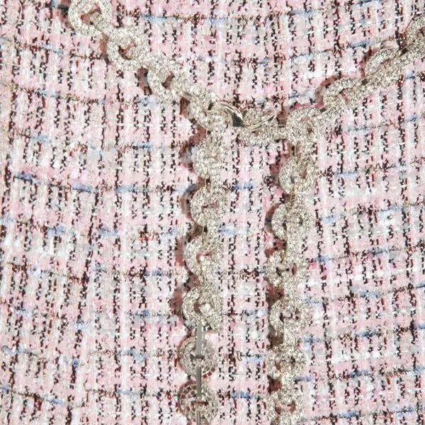 SELF-PORTRAIT Pleated Chain Belt Mini Skirt - No