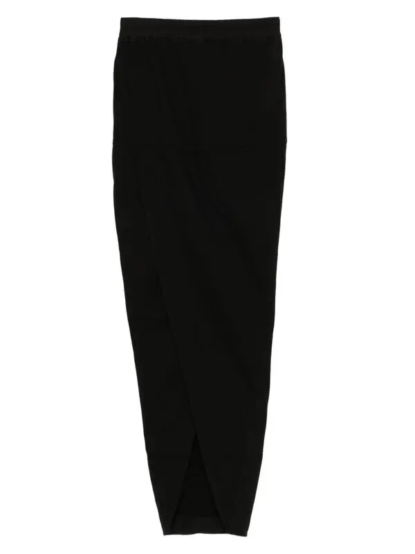Rick Owens Drawstring Skirt With Slit Design - Black