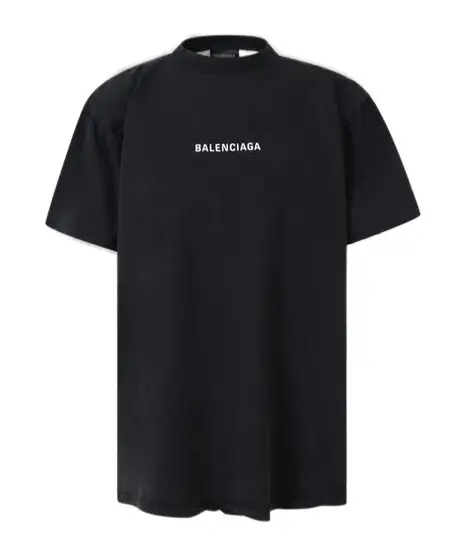 Balenciaga Logo Printed Crewneck T-shirt - Fadedwashedblack