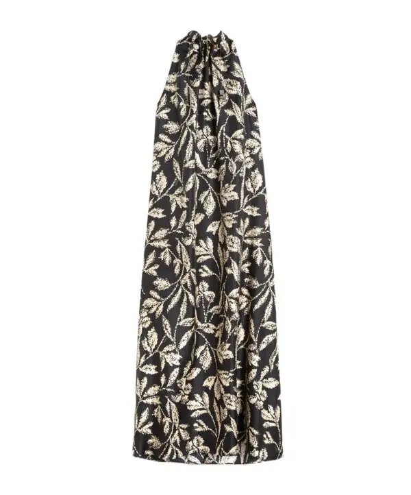 Max Mara Sleeveless Printed Maxi Dress - Black