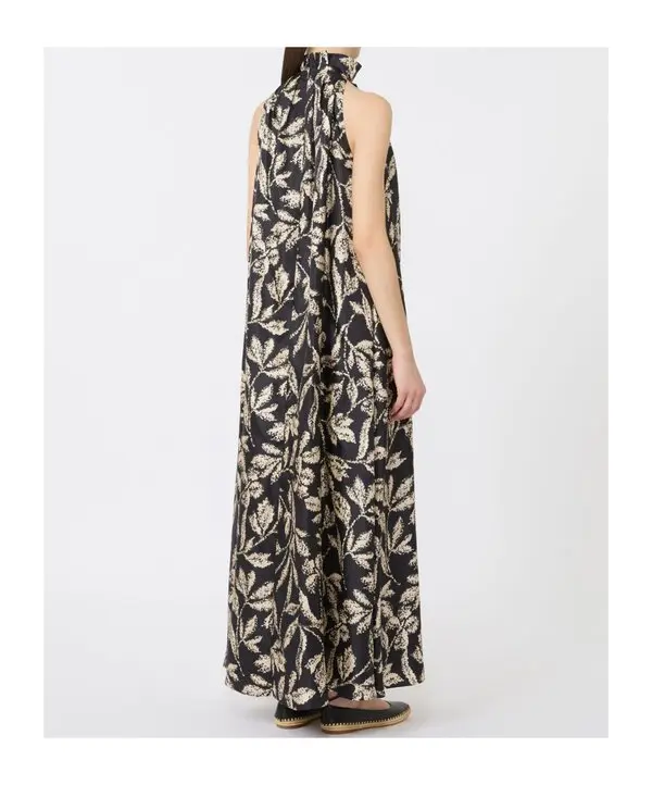 Max Mara Sleeveless Printed Maxi Dress - Black