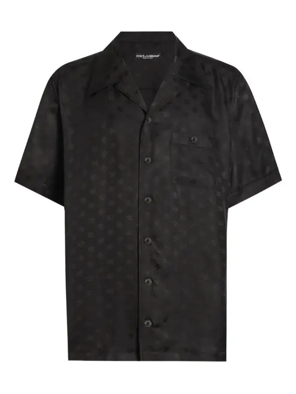 Dolce & Gabbana Dolce Gabbana Monogram Jacquard Short-sleeved Shirt