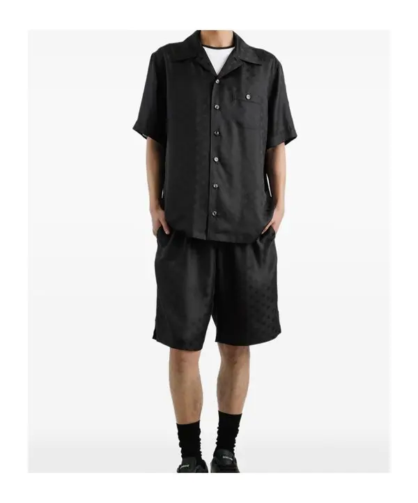 Dolce & Gabbana Dolce Gabbana Monogram Jacquard Short-sleeved Shirt