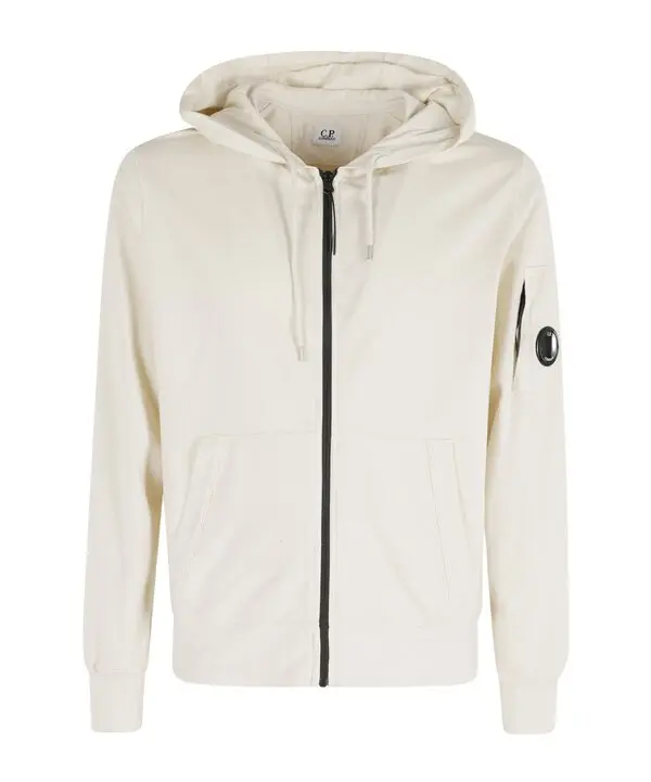 C.P. COMPANY Lens Zip-up Hoodie - White