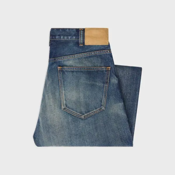 Celine Wesley Jeans In Cotton Denim