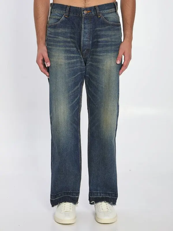 Celine Wesley Jeans In Cotton Denim