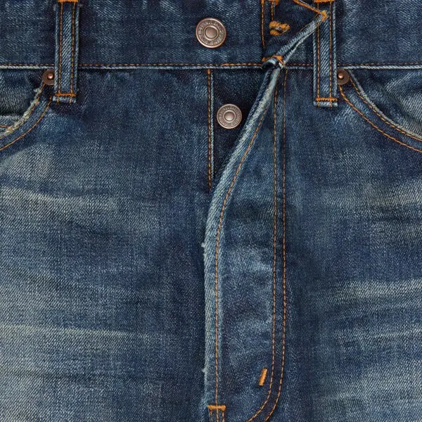 Celine Wesley Jeans In Cotton Denim