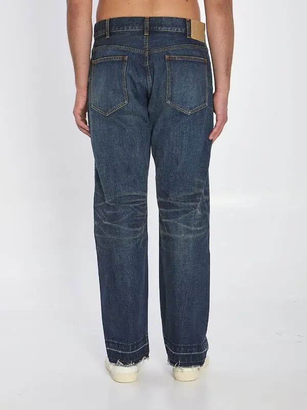 Celine Wesley Jeans In Cotton Denim