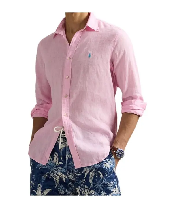 Polo Ralph Lauren Logo Embroidered Polo Pony Shirt - Pink