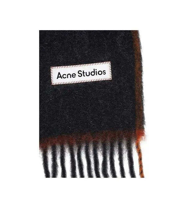 Acne Studios Vally Solid Wool Blend Scarf - Black