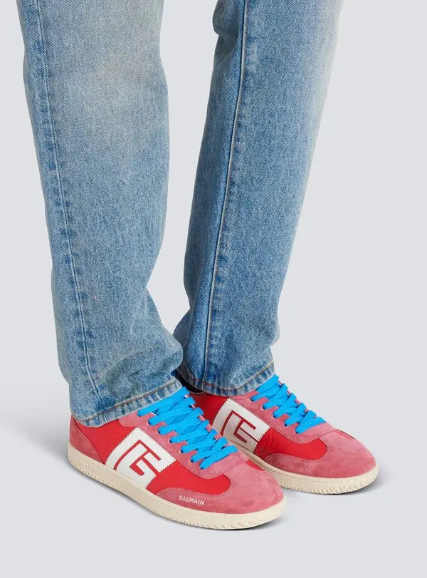Balmain Round Toe Lace-up Sneakers - Multicolor