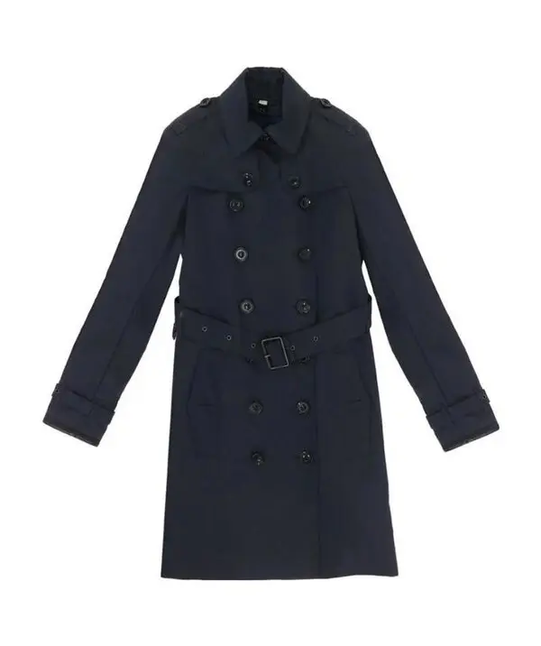 Burberry Double-breasted Trench Coat - Blue