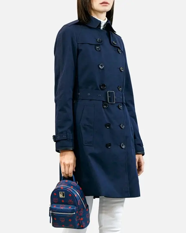 Burberry Double-breasted Trench Coat - Blue