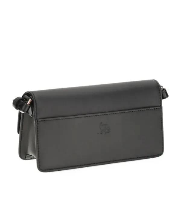 CHRISTIAN LOUBOUTIN Bettina Flap Clutch Bag With Adjustable Shoulder Strap - Black