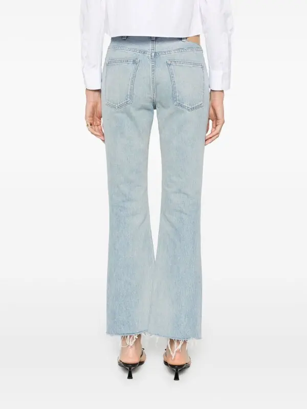 Celine Dylan Flared Jeans In Sweet Honey Wash Denim