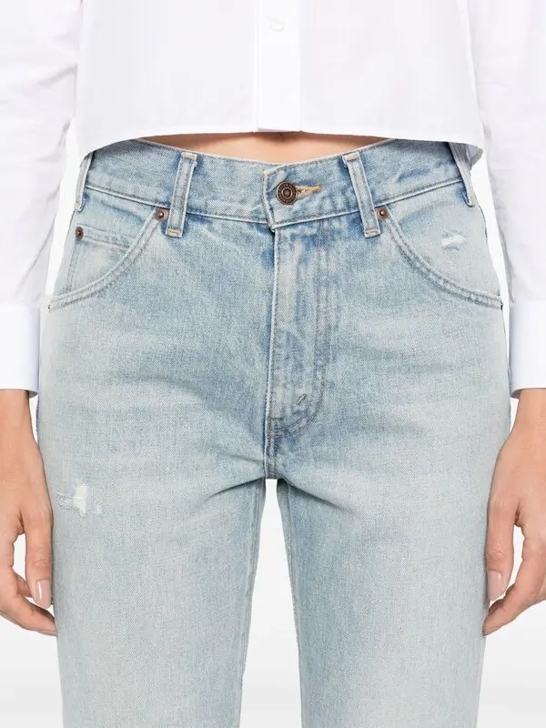 Celine Dylan Flared Jeans In Sweet Honey Wash Denim