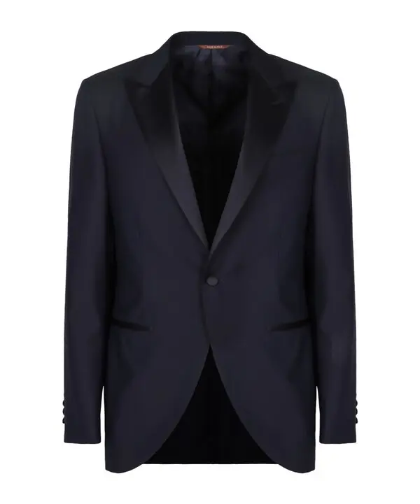 Canali Satin Lapel Two-piece Suit - Blue