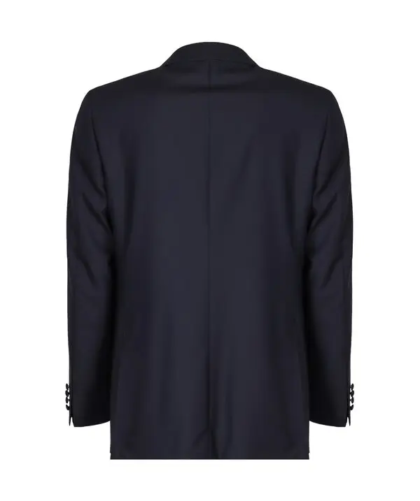 Canali Satin Lapel Two-piece Suit - Blue