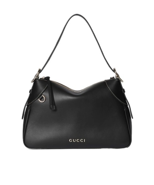 Gucci Gg Emblem Medium Shoulder Bag - Black