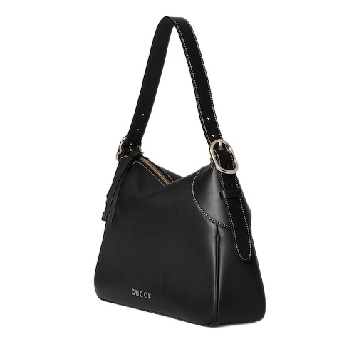 Gucci Gg Emblem Medium Shoulder Bag - Black