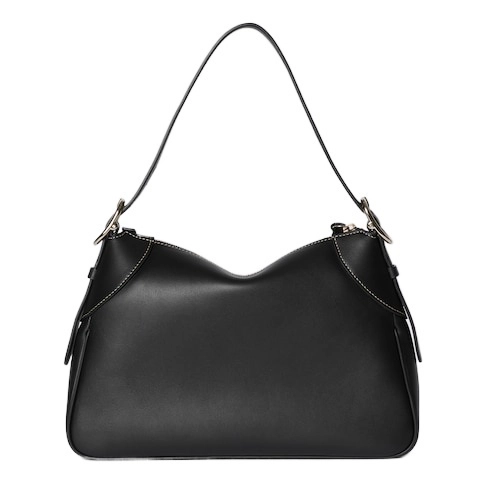 Gucci Gg Emblem Medium Shoulder Bag - Black