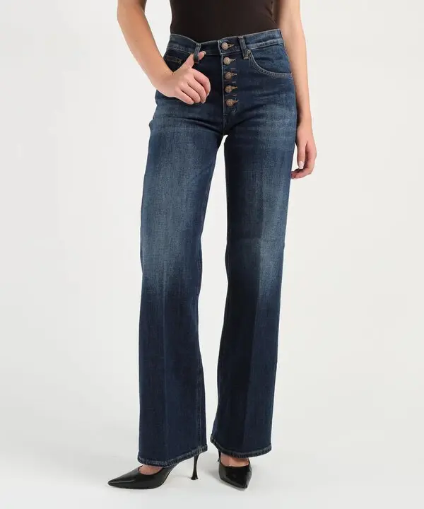 DONDUP Jacklyn Wide-leg Jeans - Black