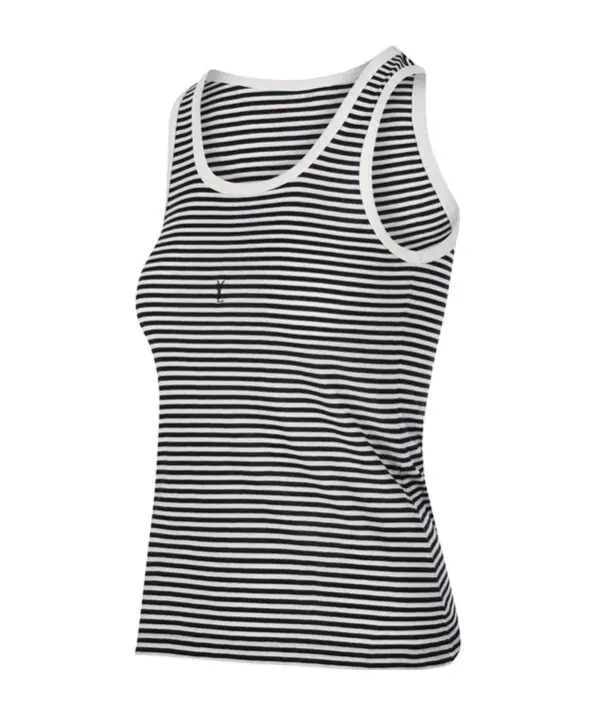 Saint Laurent Cassandre Striped Tank Top - White