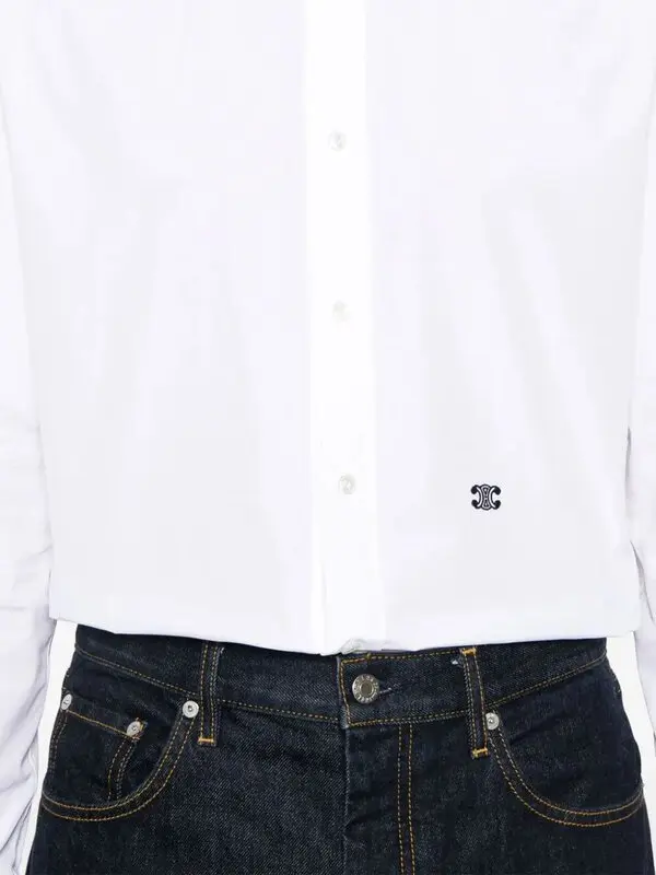 Celine Loose Shirt In Cotton Poplin