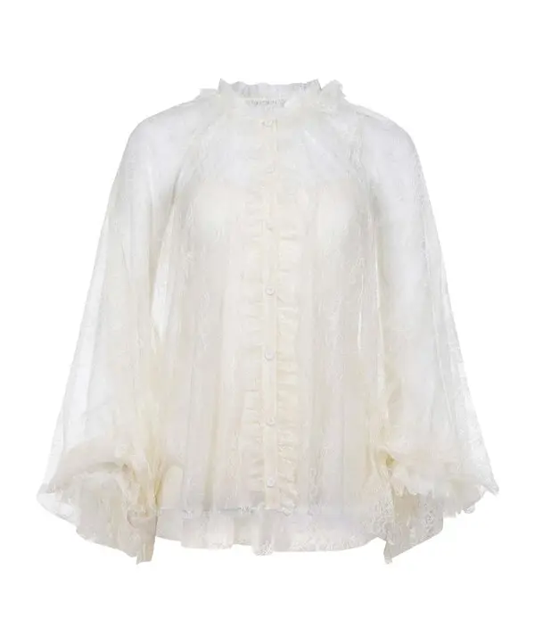 Philosophy Di Lorenzo Serafini Lace Ruffle Blouse