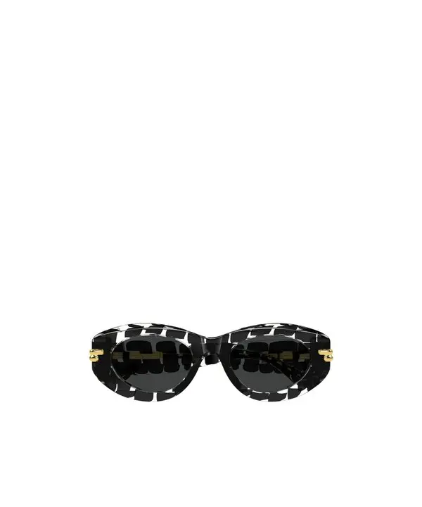 Bottega Veneta Oval Frame Sunglasses - Black