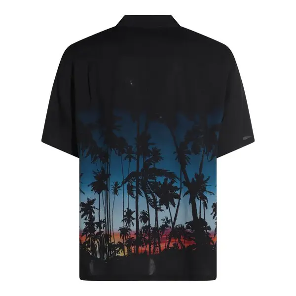 Celine Hawaiian Shirt In Printed Viscose