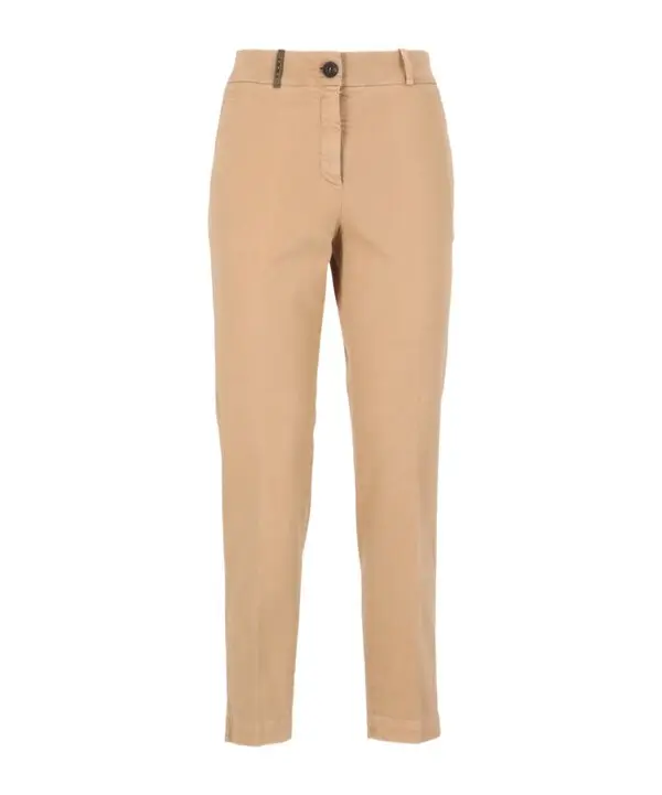 Peserico Buttoned Straight-leg Trousers - Nude