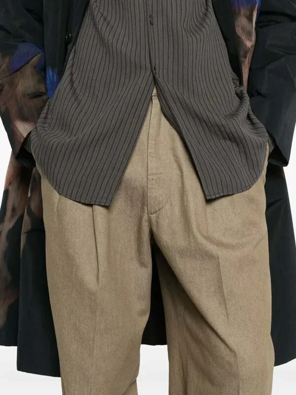 Dries Van Noten Pleated Straight-leg Trousers