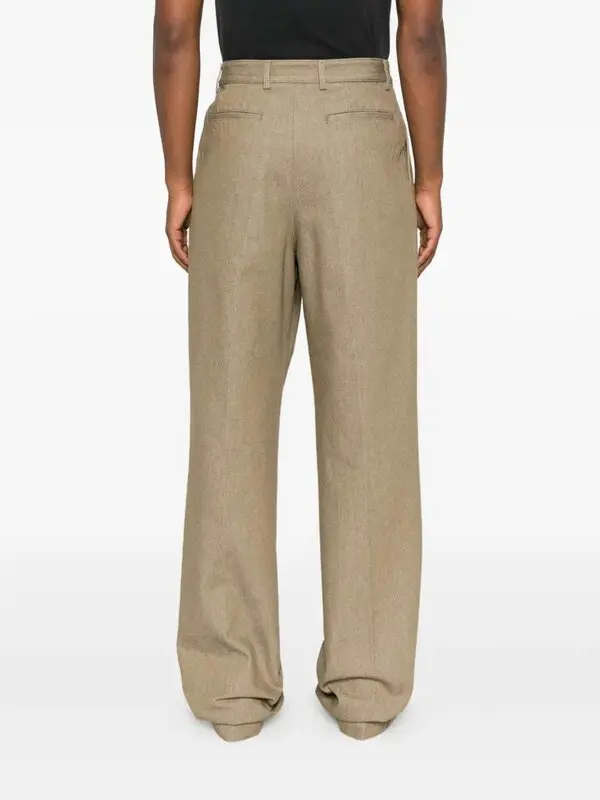 Dries Van Noten Pleated Straight-leg Trousers