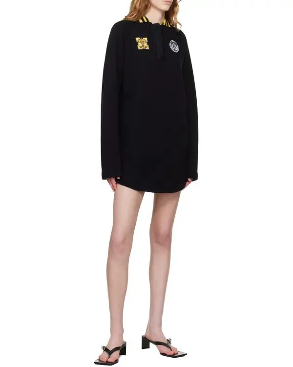 Off-White Patch Detailed Long-sleeved Dress