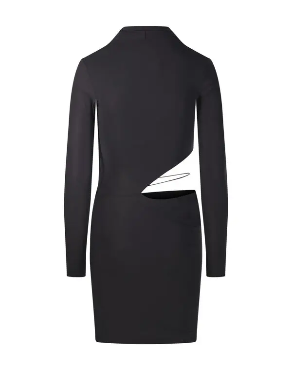 AMAZUIN Draped Cutout Mini Dress With Belt