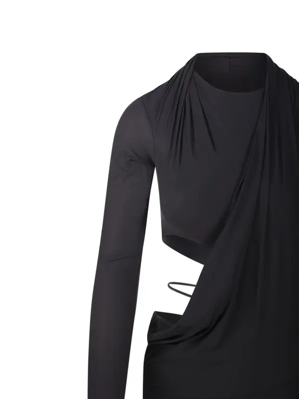 AMAZUIN Draped Cutout Mini Dress With Belt