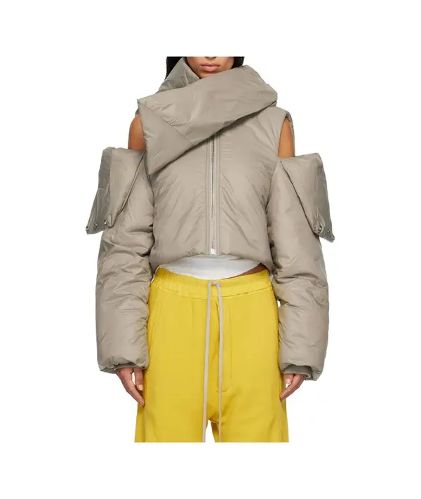 Rick Owens Convertible Cropped Jacket - Nude