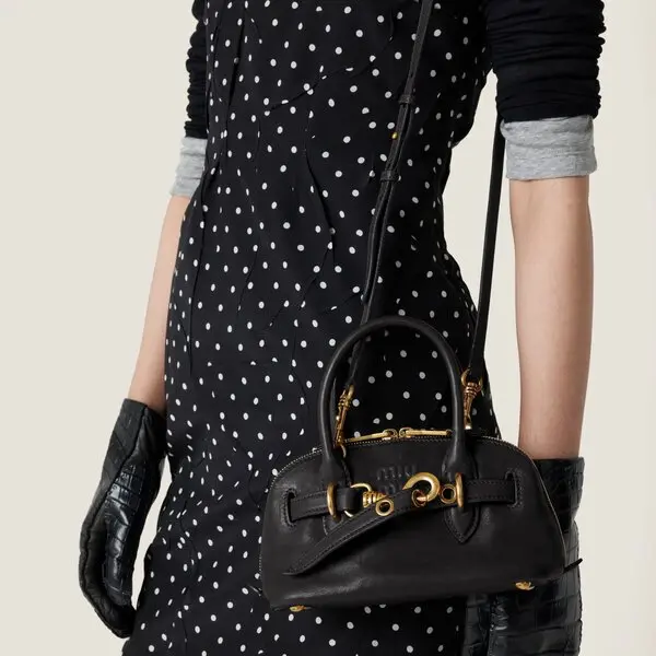 Miu Miu Aventure Mini Nappa Leather Bag - Black